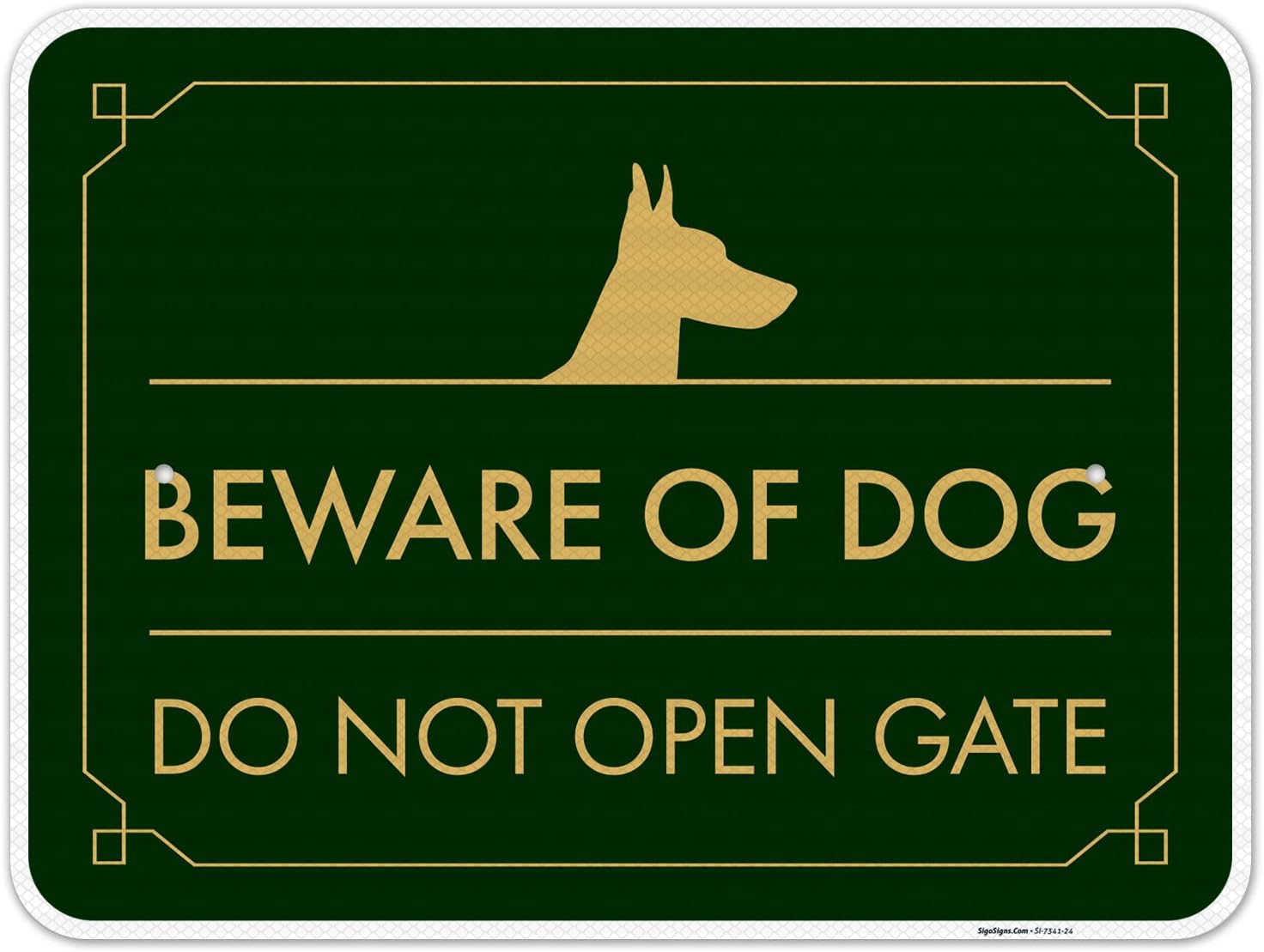 Amazon.com : Novelty Metal Tin Sign 12"x16", Beware of Dog Do Not Open ...