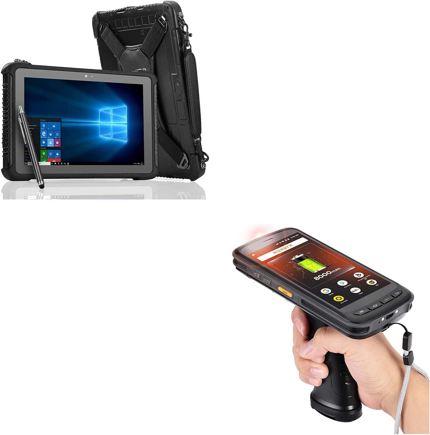 Amazon.com : MUNBYN Rugged Tablet, 10.1 inch Windows 10 Pro Rugged ...