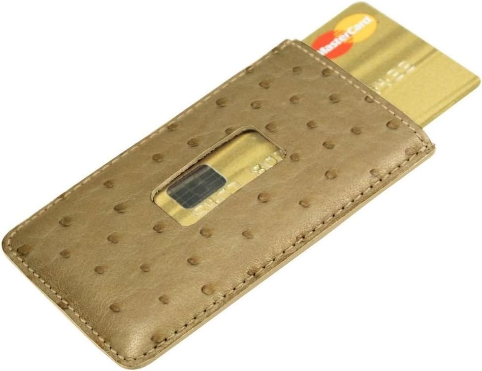 Amazon.com : Lucrin - Vertical Slide Out Card Holder - Beige - Real ...