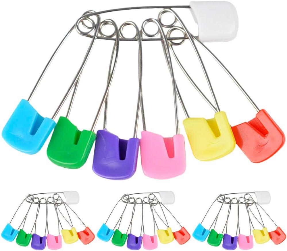 Amazon.com: Toyvian 50Pcs Safety Diaper Pins Baby Pins Toddle Safety ...