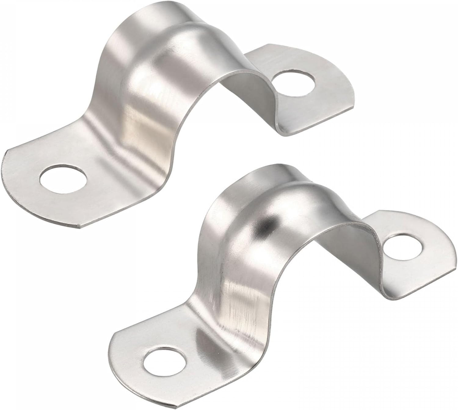uxcell Rigid Pipe Strap Clamp, 16mm and 20mm Dia 2 Holes 304 Stainless ...