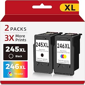 Amazon.com: Oillike Cartuchos de tinta compatibles de repuesto para impresoras Canon 245XL 246XL ...