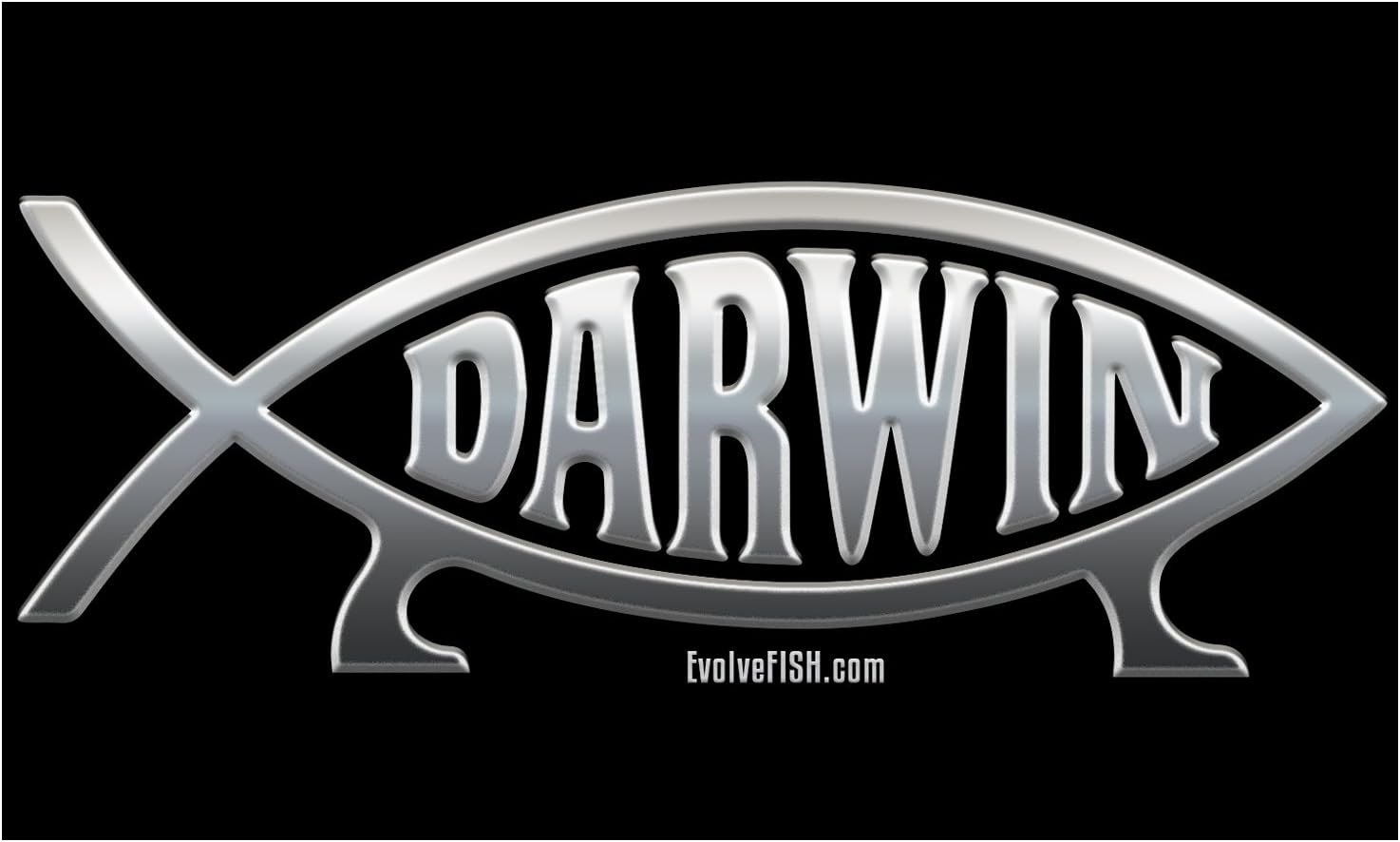 EvolveFISH Darwin Fish Bumper Sticker 5" x 3" : Amazon.ca: Automotive