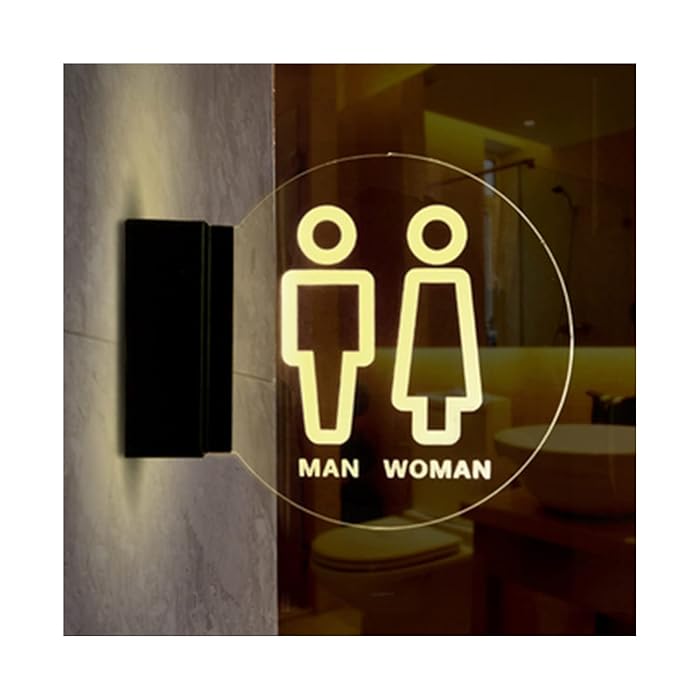 Buy Restroom Sign, LED Neon Light Sign Display, Clear and Longlasting ...