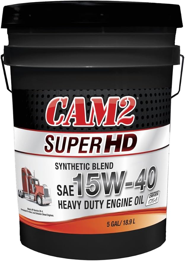 Amazon.com: CAM2 Super HD Synthetic Blend 15W-40 CK-4 Heavy Duty Diesel ...