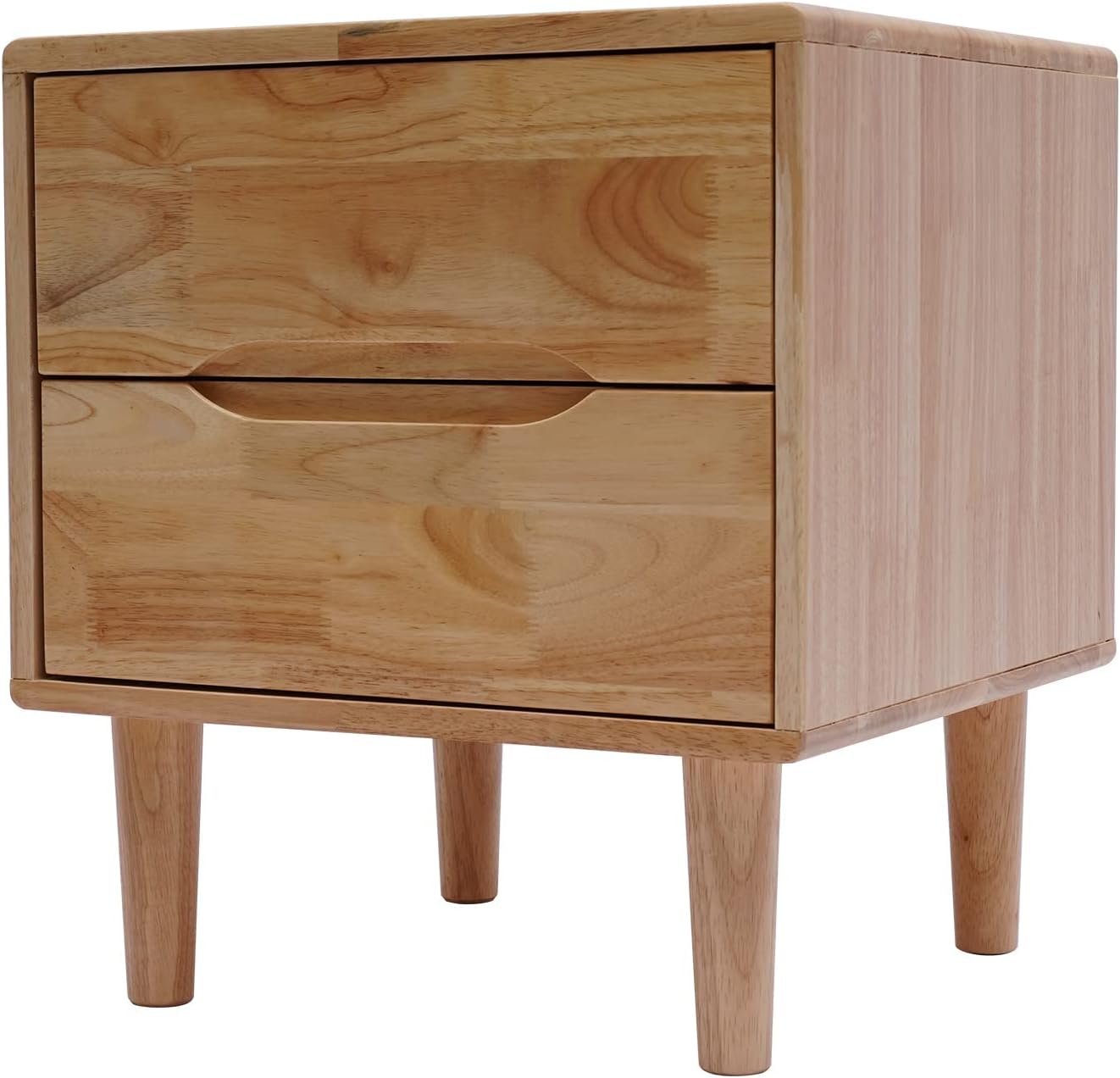Amazon.com: Grewood 100% Solid Oak Wood Bedside Table - Modern ...