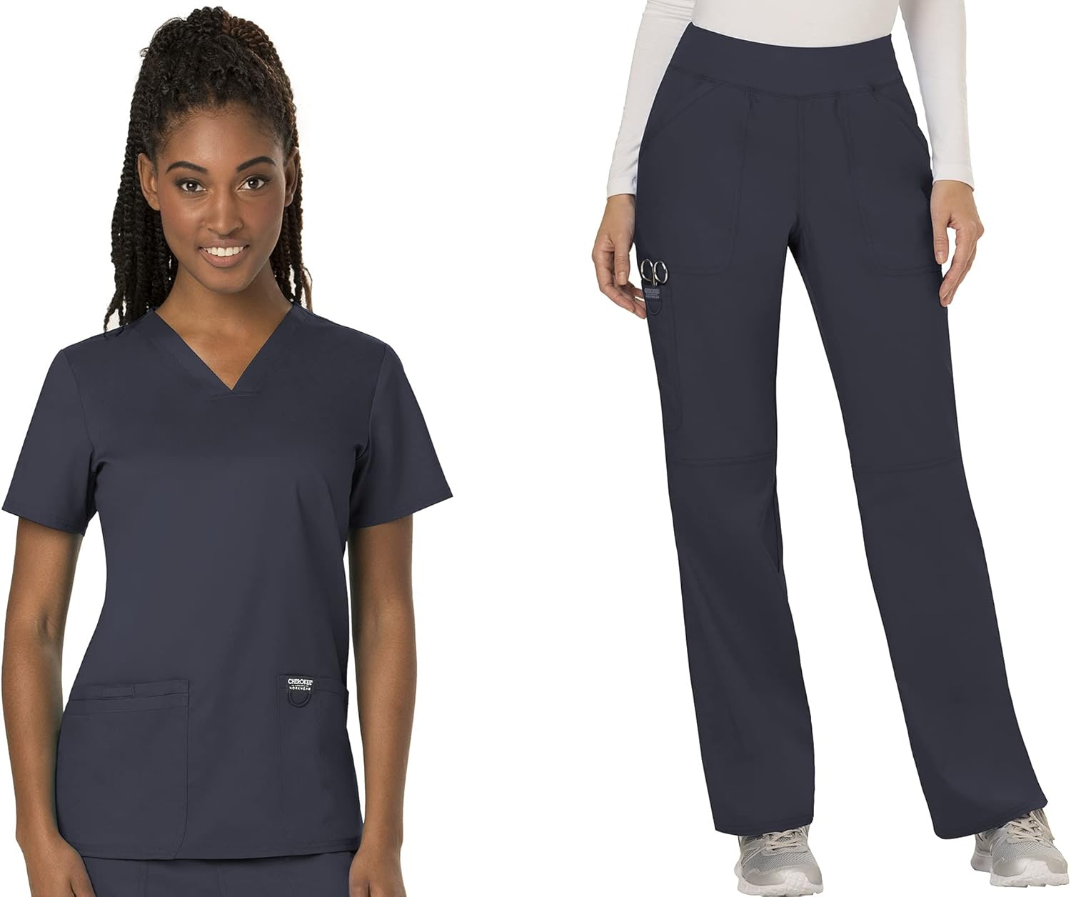Amazon.com: CHEROKEE WW Rev Women's Scrub Set Bundle - V-Neck Top and ...