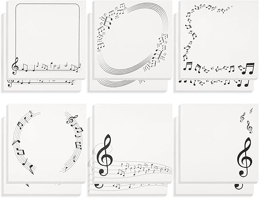 Amazon.com : 12Packs Sticky Notes Cute Funny Sticky Note Pads Music ...