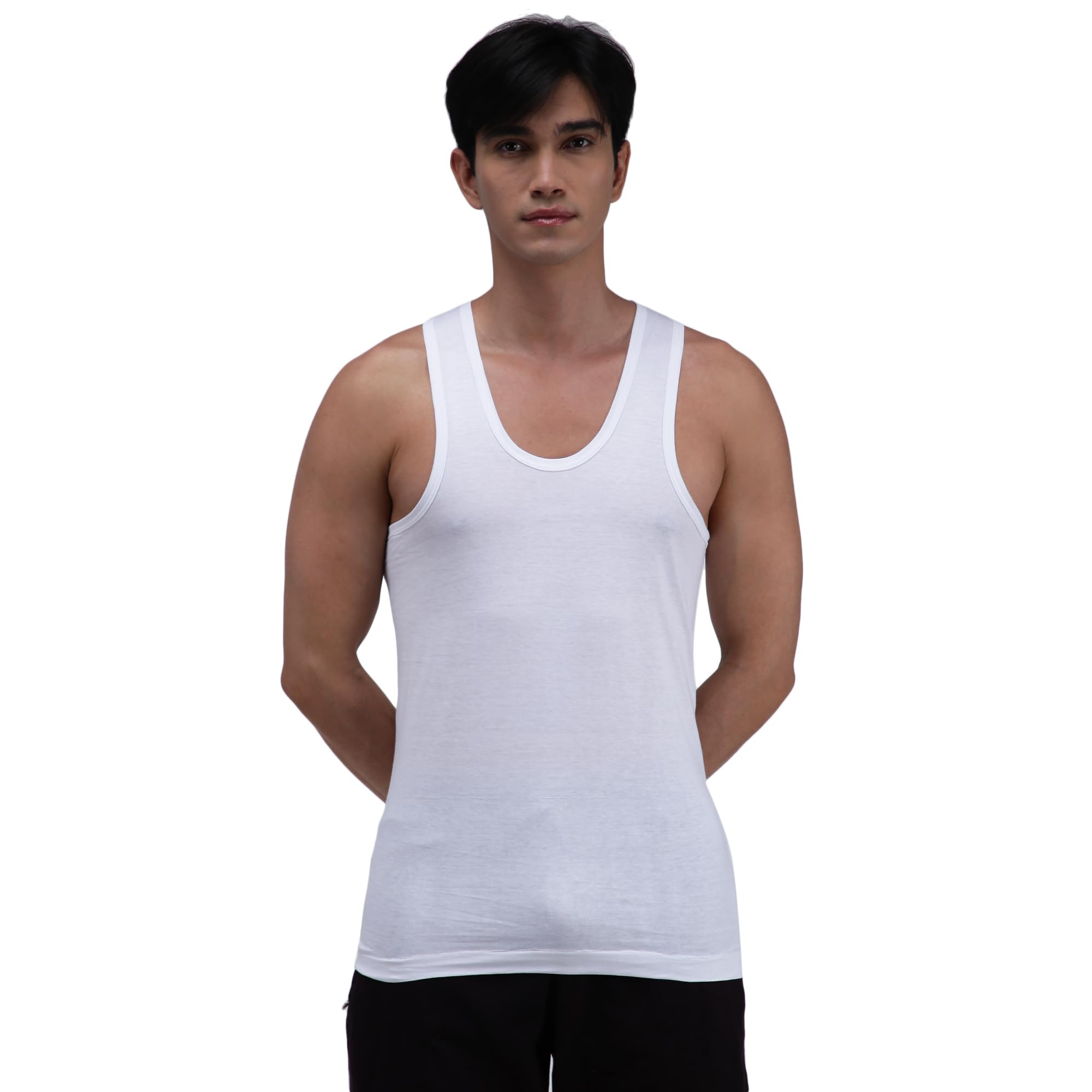 Buy Amul Comfy Men's Innerwear Regular Fit Sleevless 100% Cotton White ...