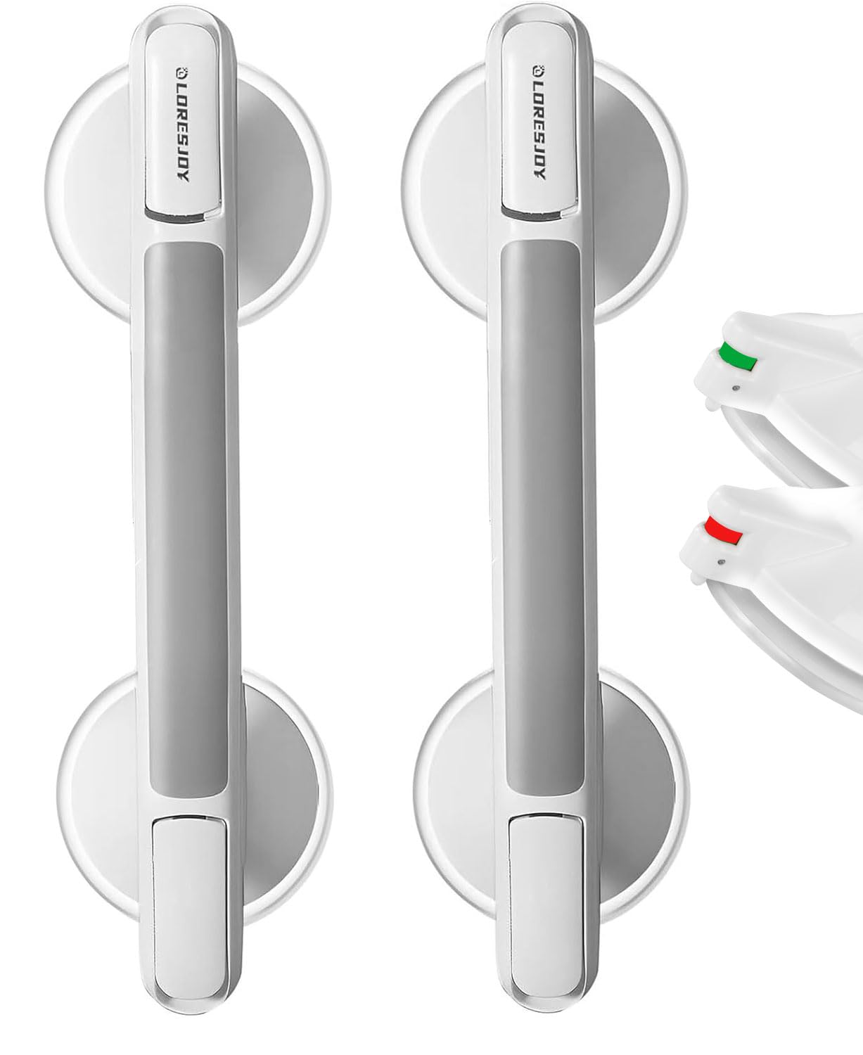 LORESJOY 2 PCS Suction Bathroom Grab Rails, Mobility Support Safety ...