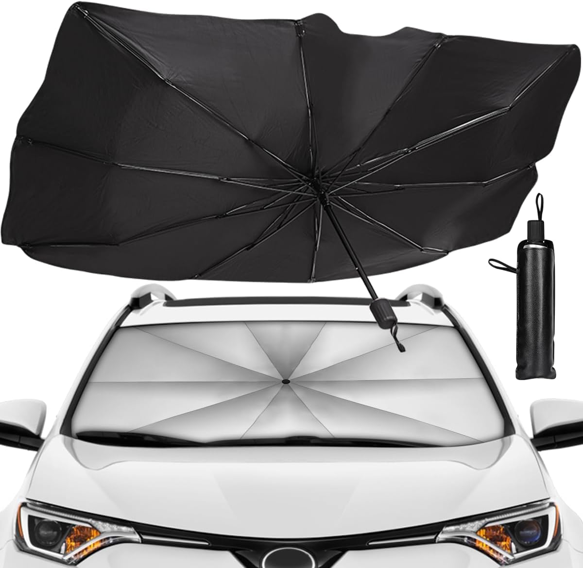 Tiyafuro CAR Sunset Umbrella Car Windshield Sun Shade Umbrella ...