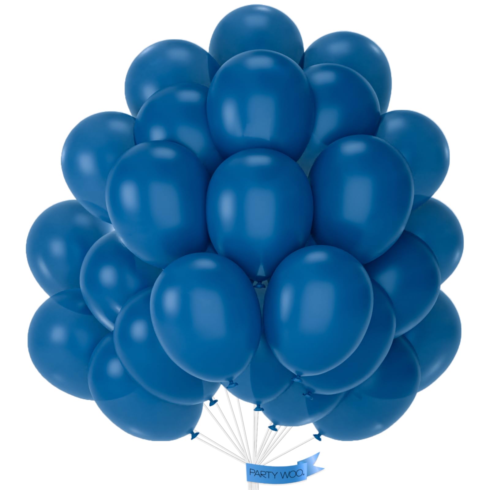 Snapklik.com : Dusty Blue Balloons 50 Pcs 12 Inch Matte Dark Boho Blue ...