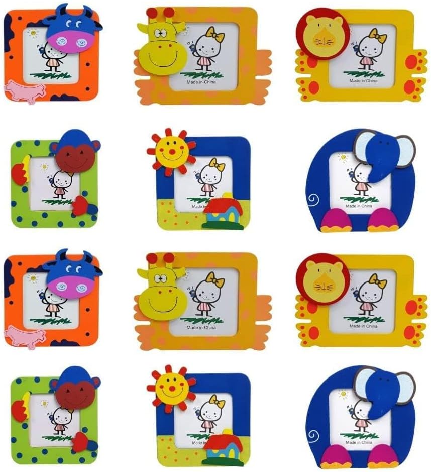 SHUANGYOU Wooden Cute Animal Design Photo Frame for Birthday Return ...