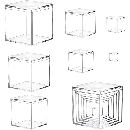 Amazon.com: 7pcs Crystal Acrylic Gift Box Nesting Gift Boxes Set Ring ...