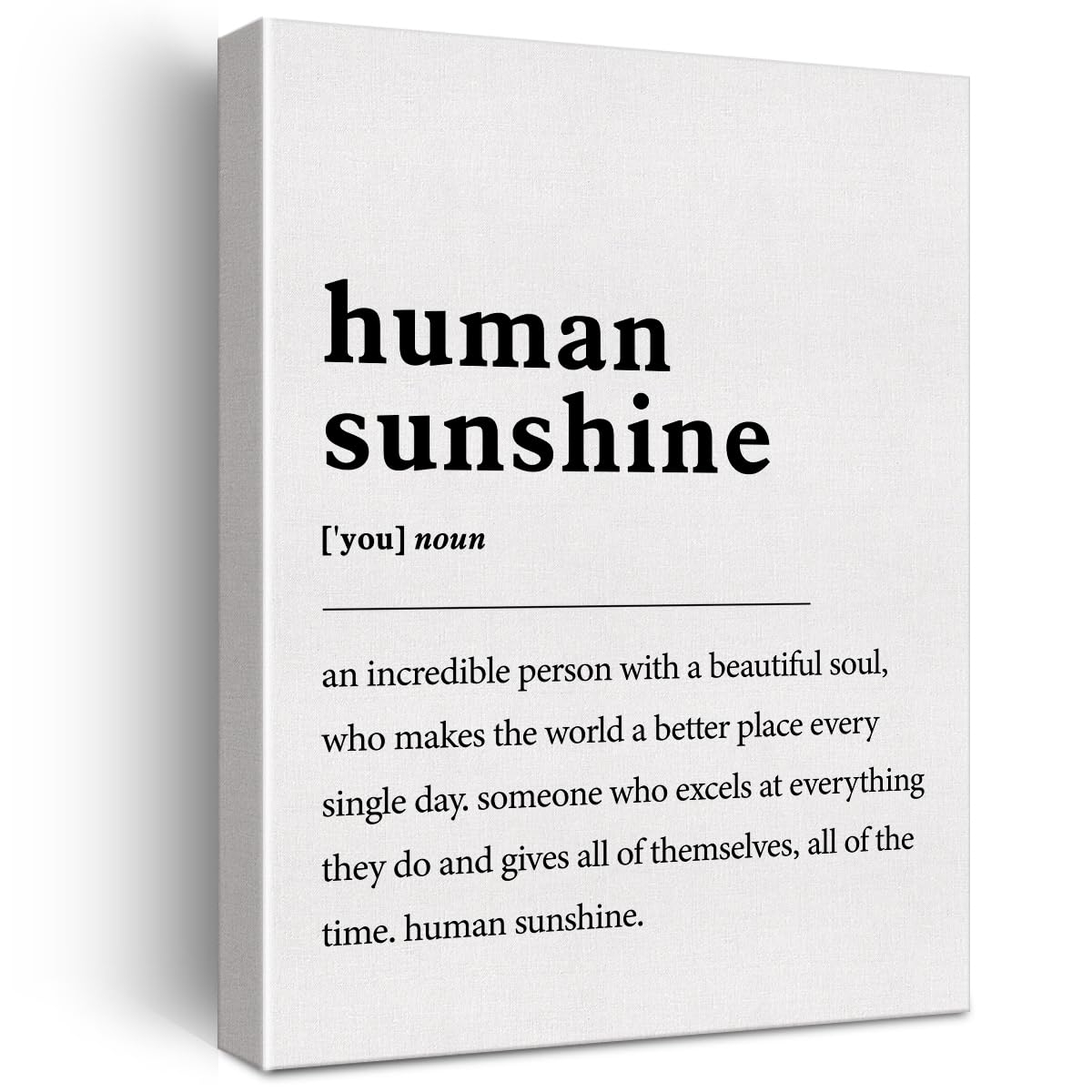 Amazon.com: Human Sunshine Definition Print Canvas Wall Art Home Decor ...