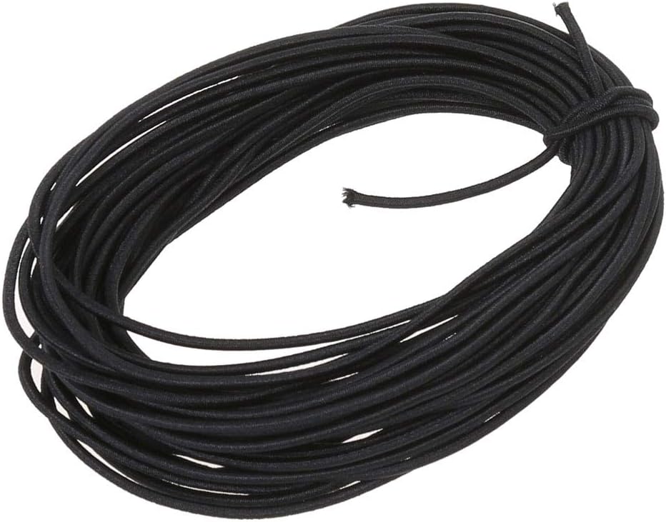 Amazon.com: Usew 2 mm Heavy Round Elastic Cord,10 Yards (Black)