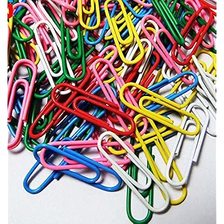 KESETKO Paper Clips, U Clips, Gem Clips, 30mm Multicolor (200 Peace ...