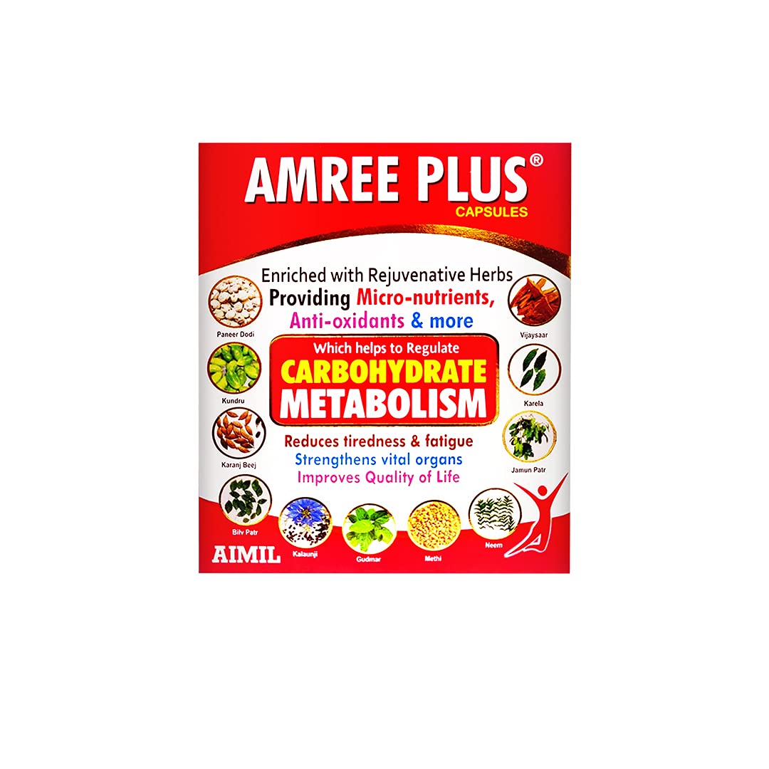 Buy AIMIL Amree Plus Capsules - 20 Capsules (Pack of 1), 0.25 grams ...