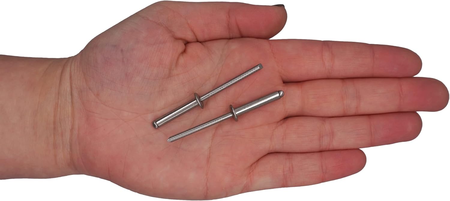 (Pack of 10 pcs) Stainless Steel Blind Rivets 4.0 x 20 mm, Dome Head ...