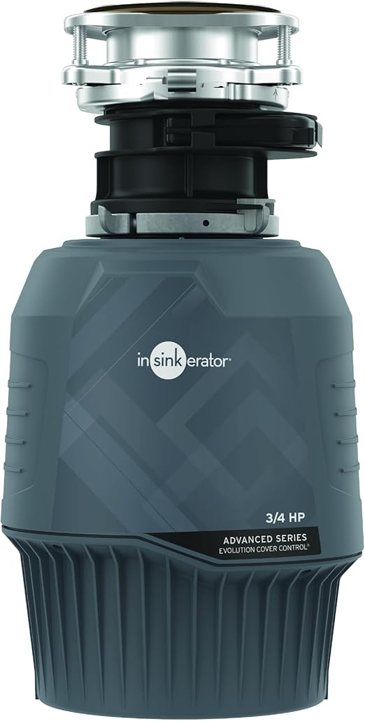 InSinkErator Evolution Cover Control 3/4 HP Garbage Disposal, Advanced ...