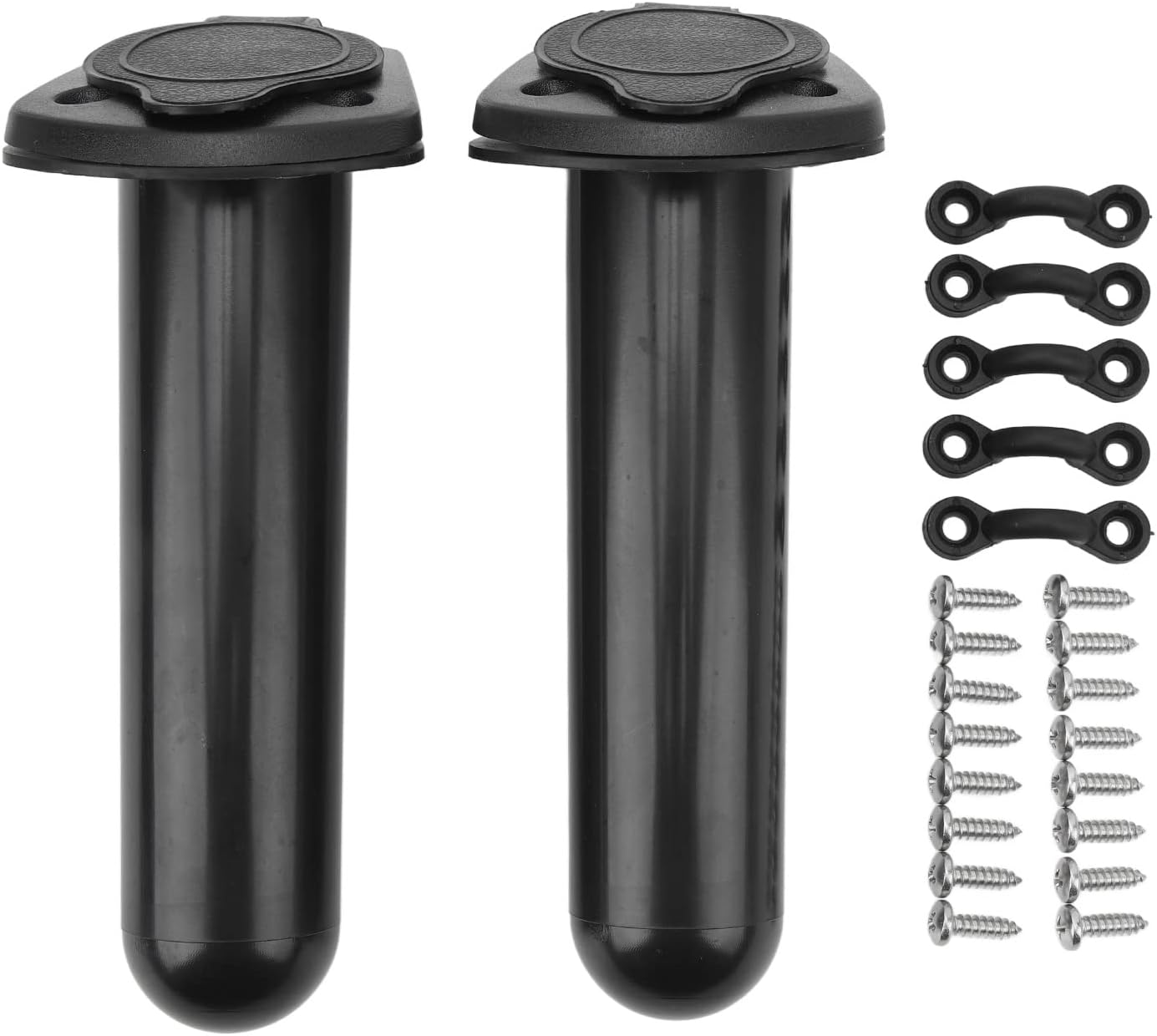 2pcs Flush Mount Kayak Fishing Rod Holders with Cover for Kayak Boat ...