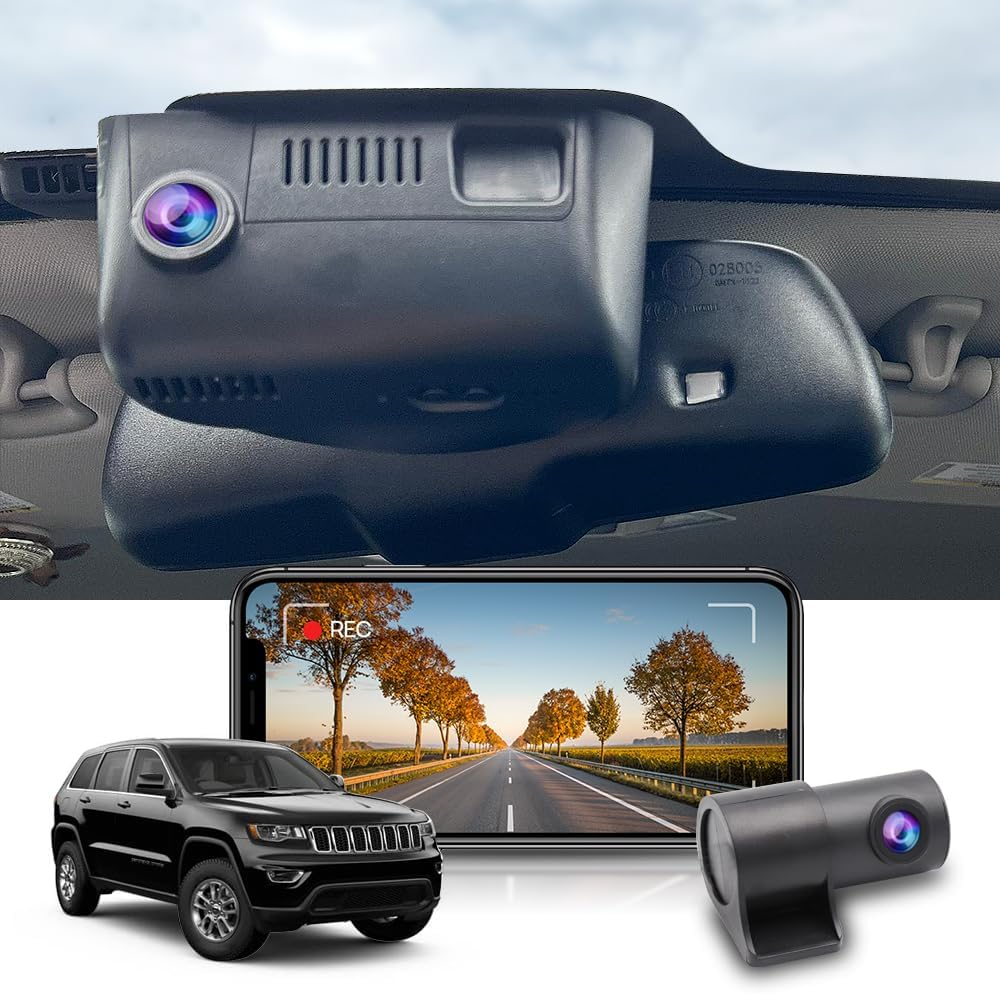 Amazon.com: Fitcamx Front 4K+Rear 1080P Dash Cam Adapts for Jeep Grand ...