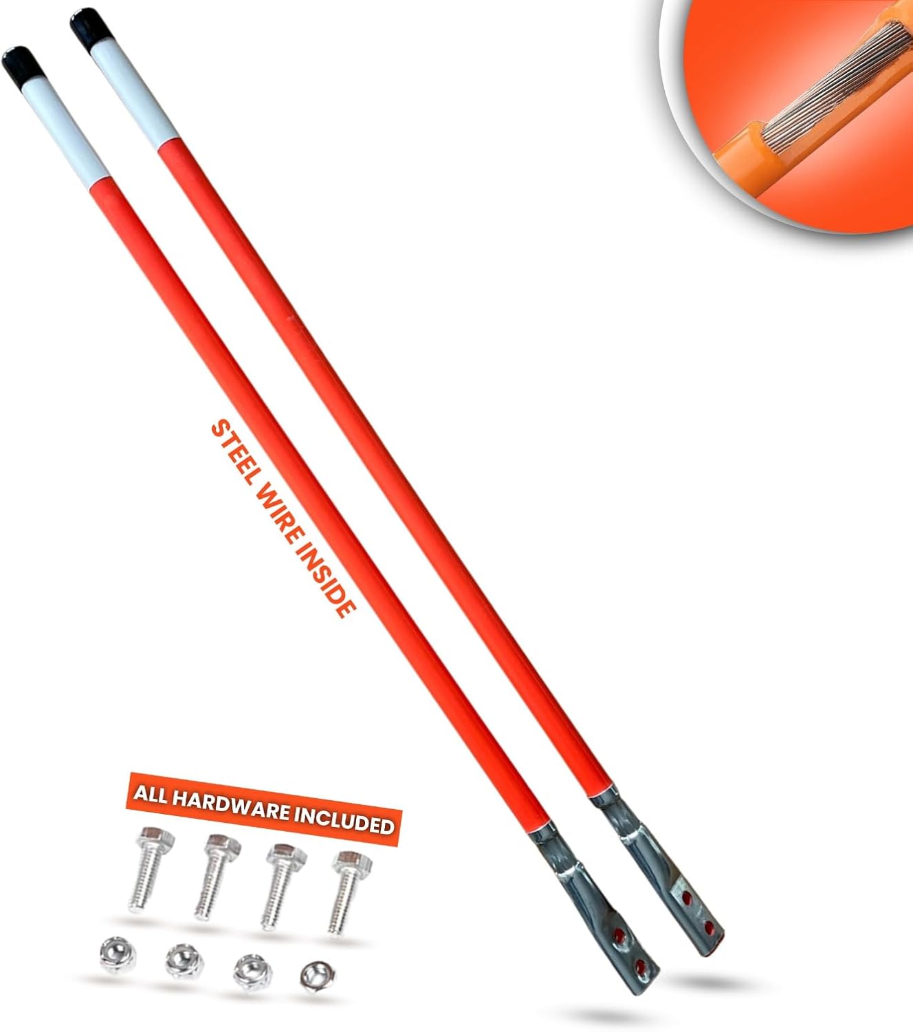 Amazon.com : 36" Length - Reflective, Universal, Unbreakable Orange ...