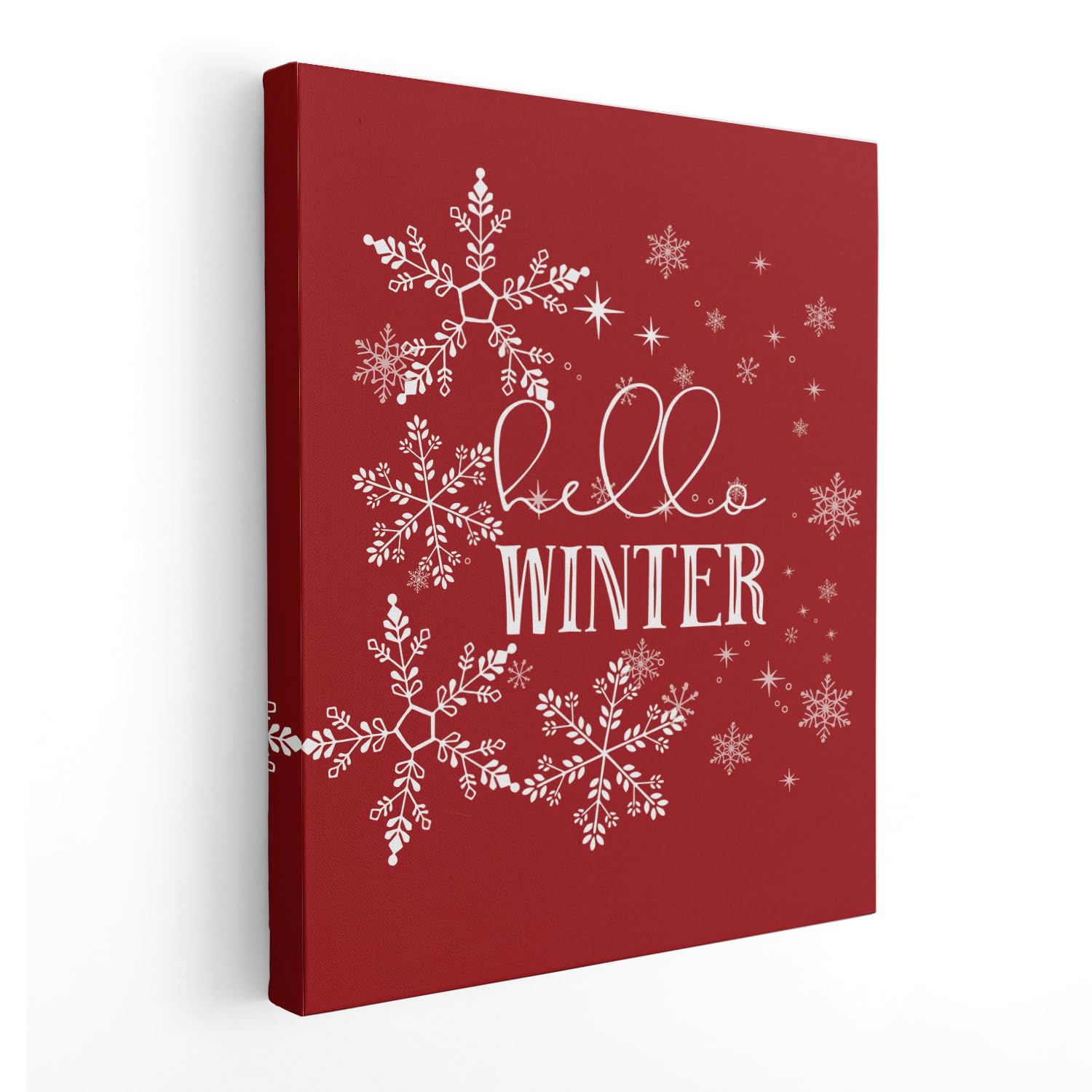 Amazon.com: Red Winter Christmas Wall Decor, Hello Winter Christmas ...