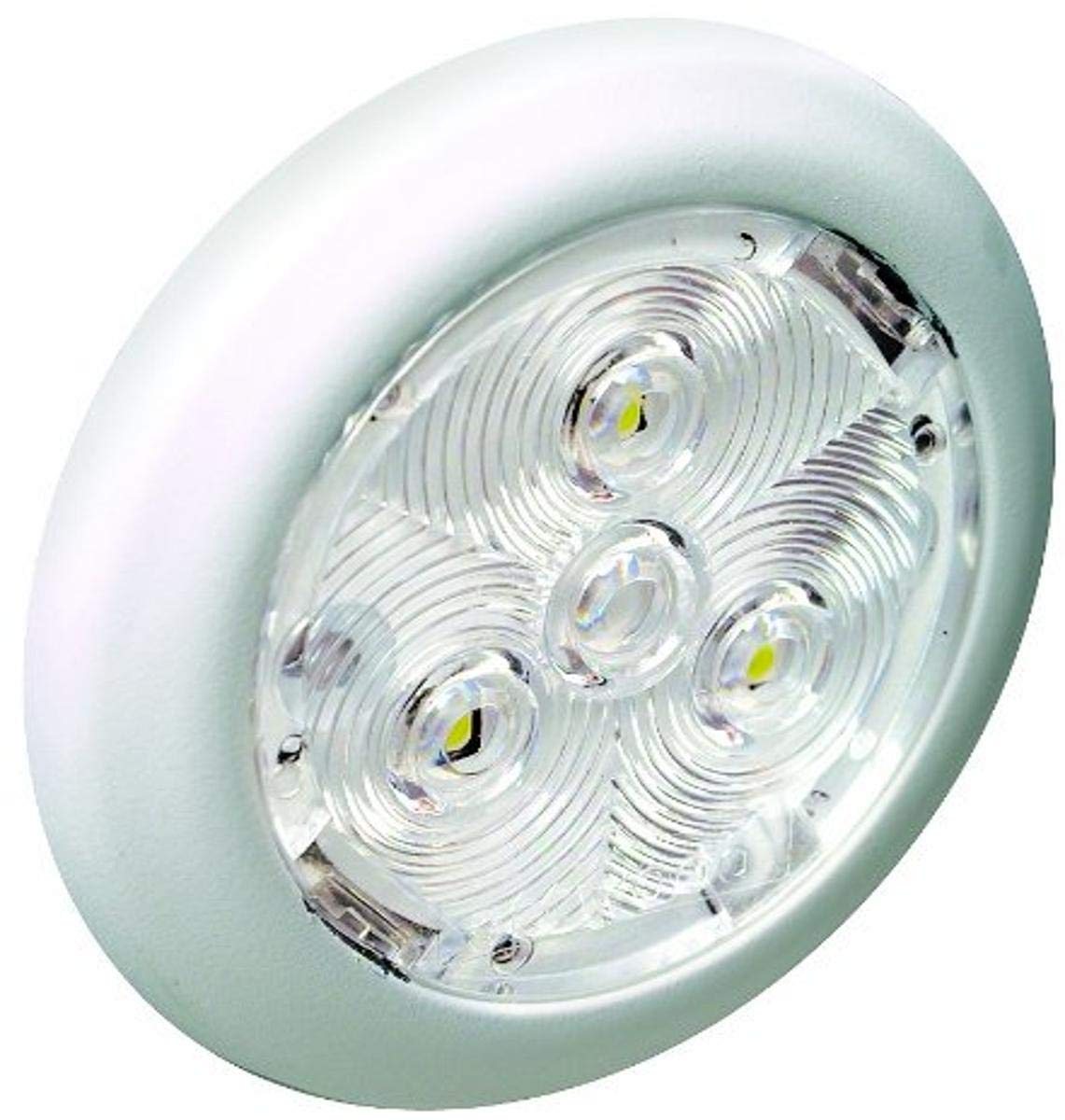 Rv Trailer Lights Attwood LED Round Boat Light - White Plastic Bezel ...