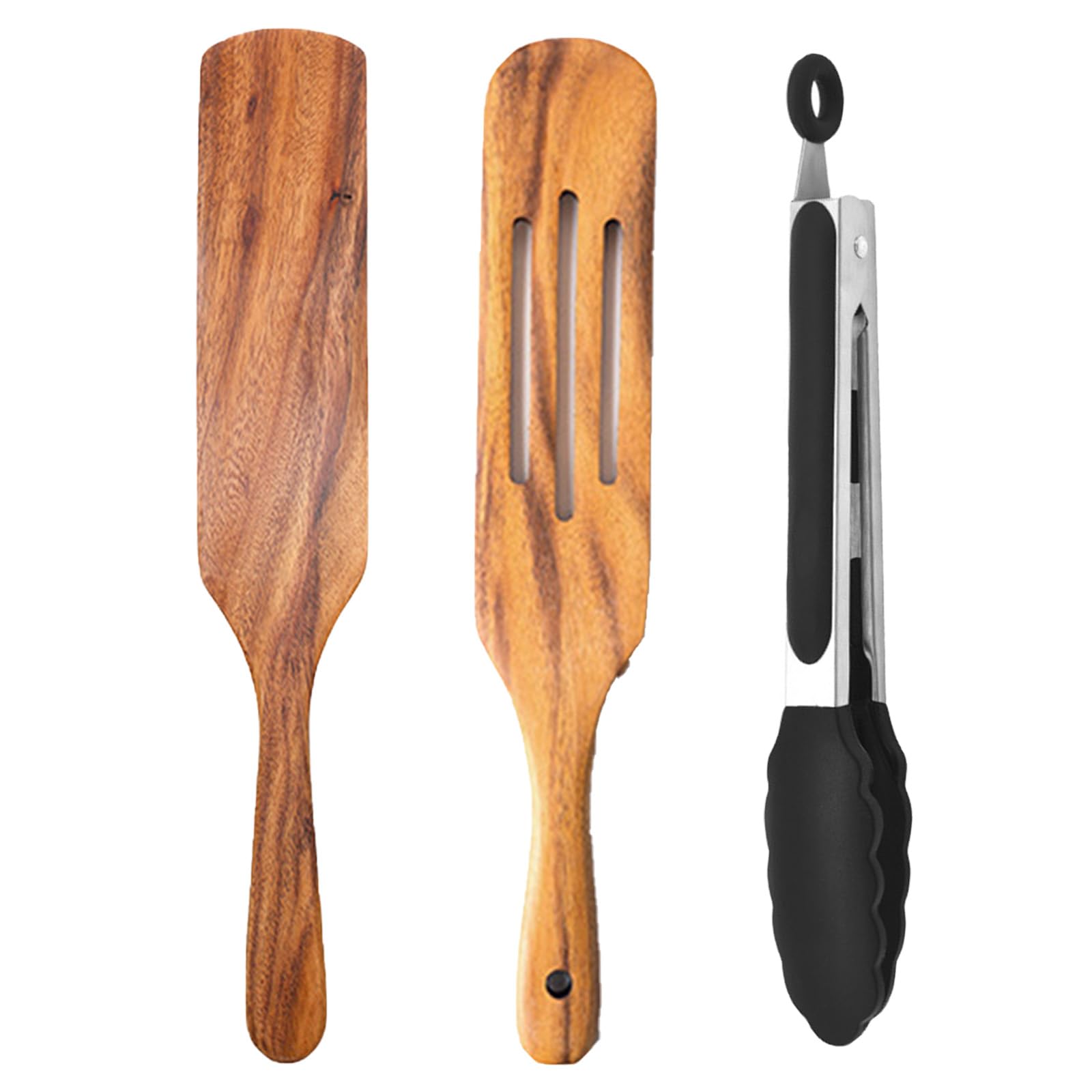 Amazon.com: Wooden Spatulas & clip set Mixing, Reaching Bottom of Jar ...