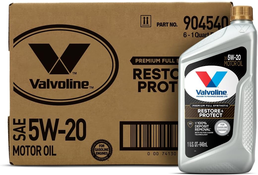 Amazon.com: Valvoline Restore & Protect Full Synthetic 5W-20 Motor Oil ...
