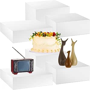 Suzile 6 Pcs White Acrylic Riser Set 8 9 10 In Buffet Risers with ...