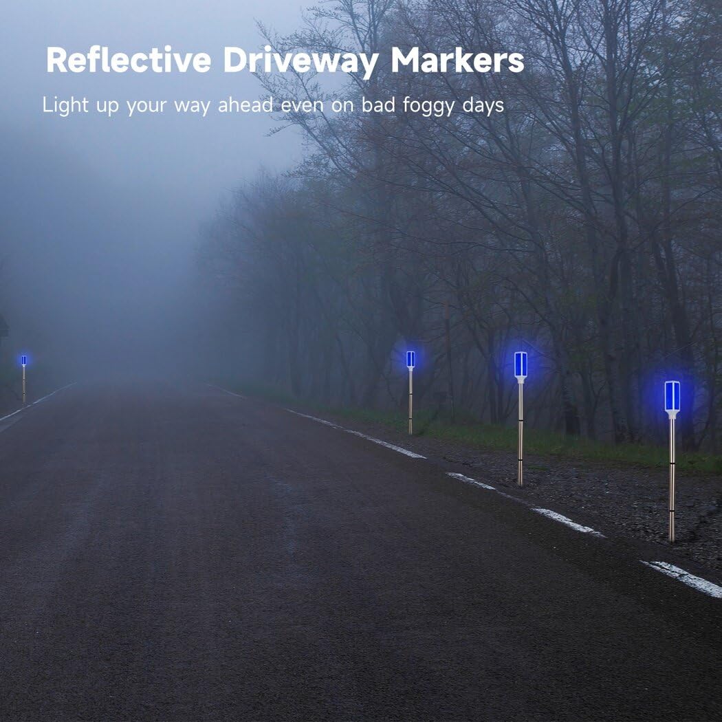 Light Up Driveway Markers Yoloke Solar Pathway Lights Outdoor