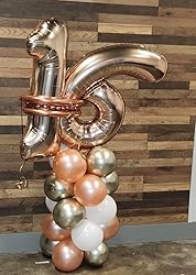 Amazon.com: KatchOn, Giant Black 16 Balloon Numbers - 40 Inch | 16 ...