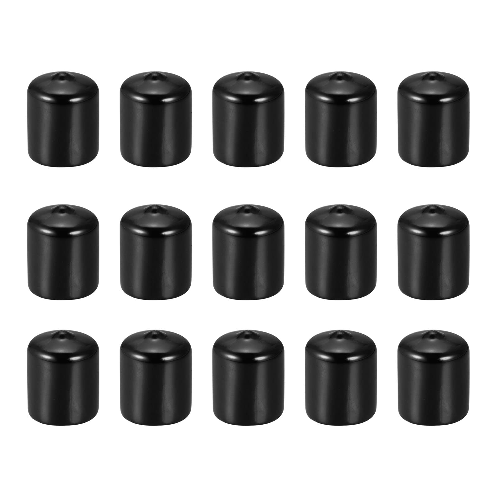 Snapklik.com : 15 Pack 7/8" ID Black Screw Thread Protectors Rubber End ...