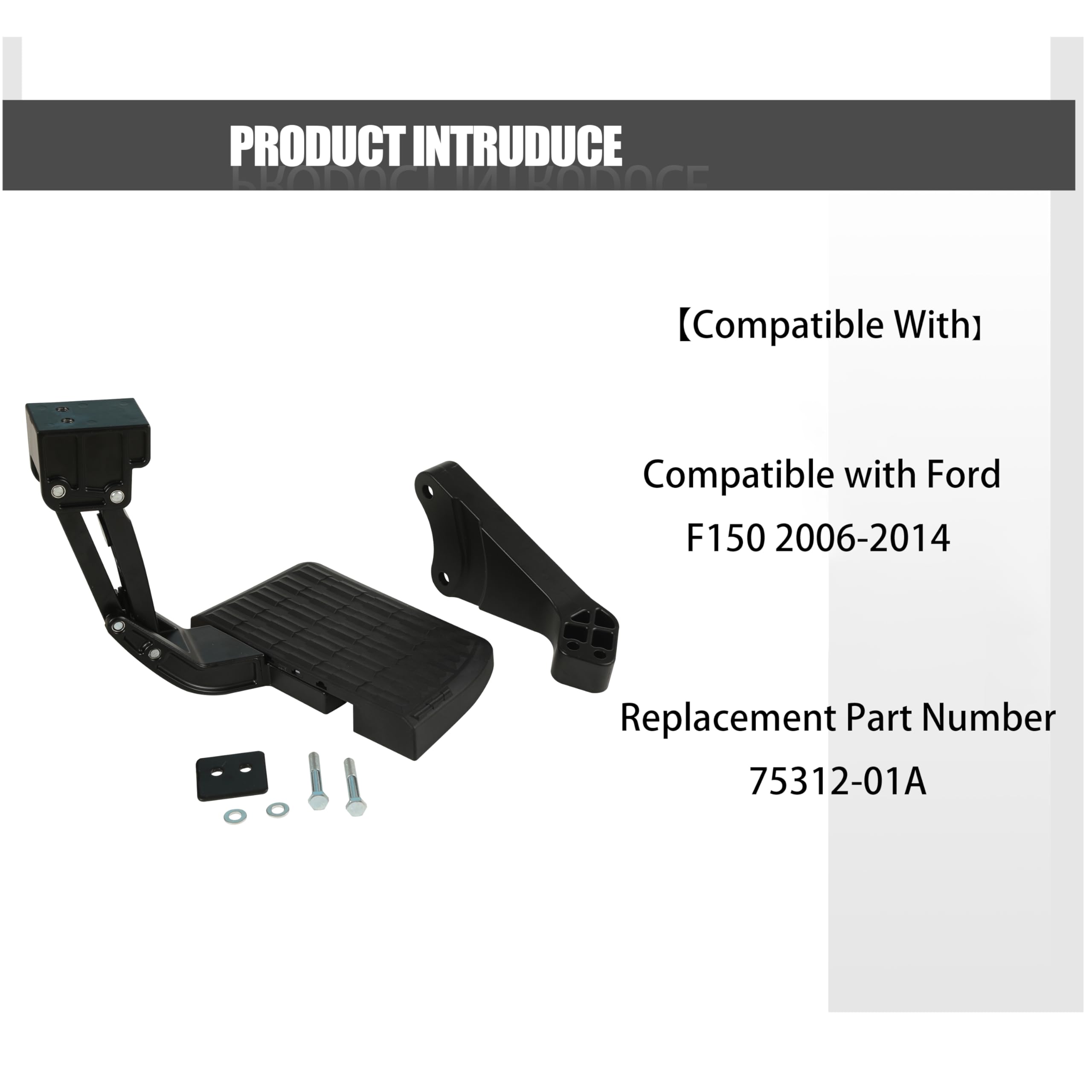 QHHR 75302-01A Rear Bed Step Retractable Bumper Step For Ford F150 2006