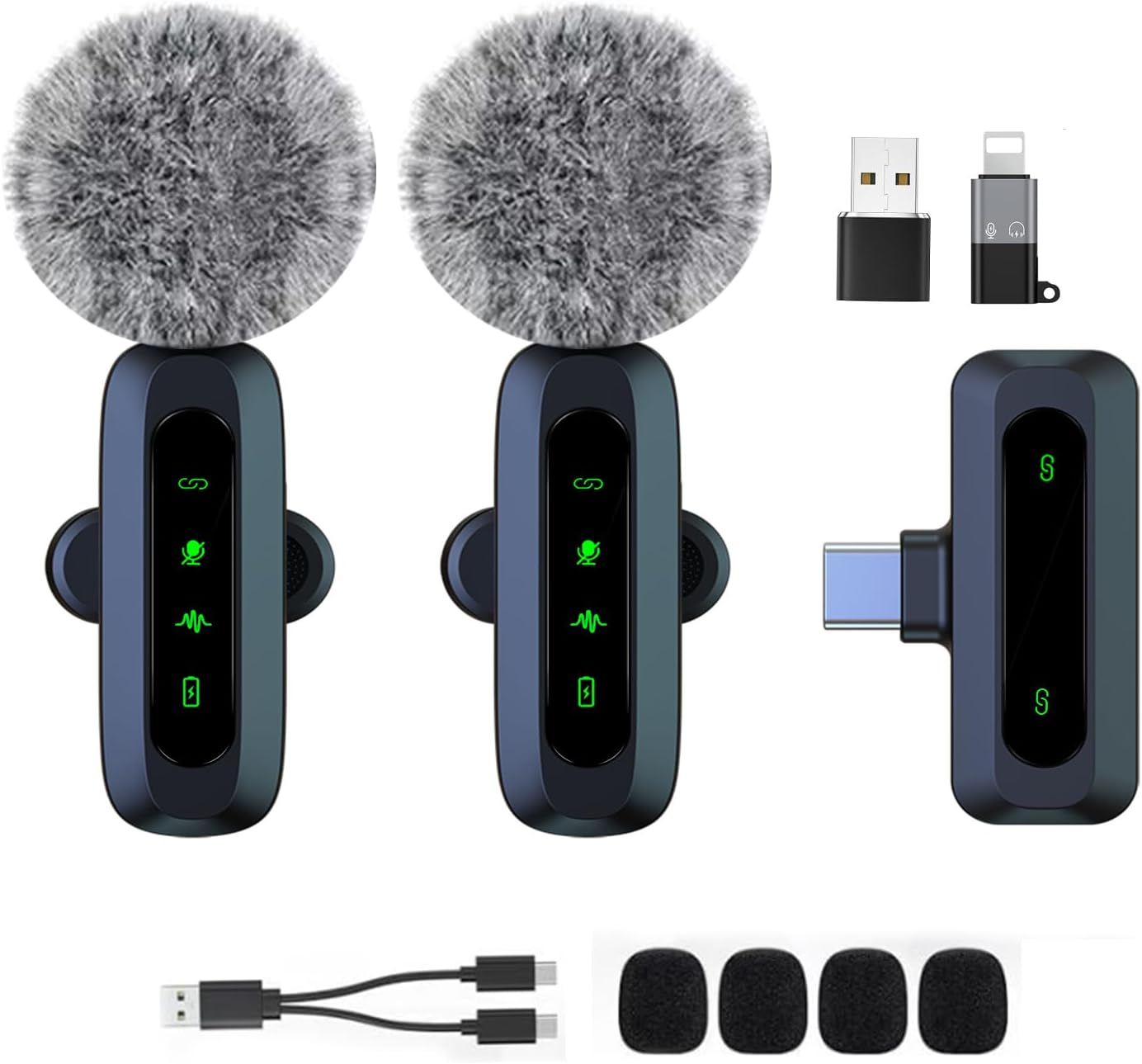 Mini Wireless Lavalier Microphone for Android and iPhone, iOS Devices ...