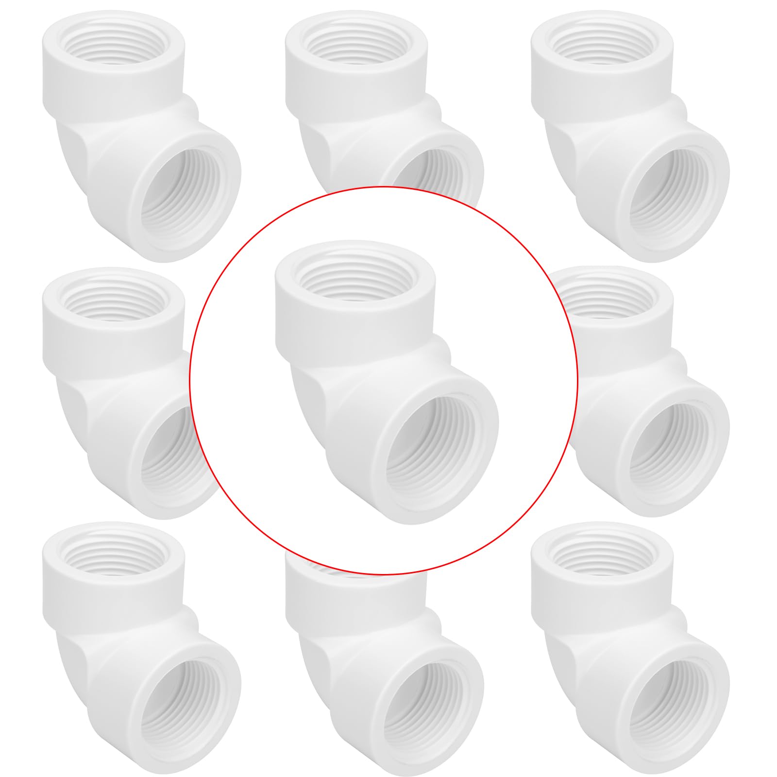 Snapklik.com : 8Pack 1" Double Thread 90 Degree PVC Elbow Pipe Fitting ...