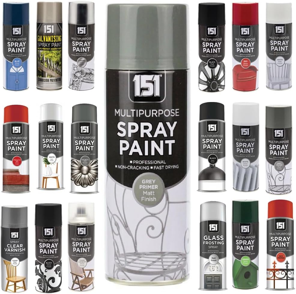 All Purpose Paint - Grey Primer 400 ml - Professional Matt Finish Spray ...