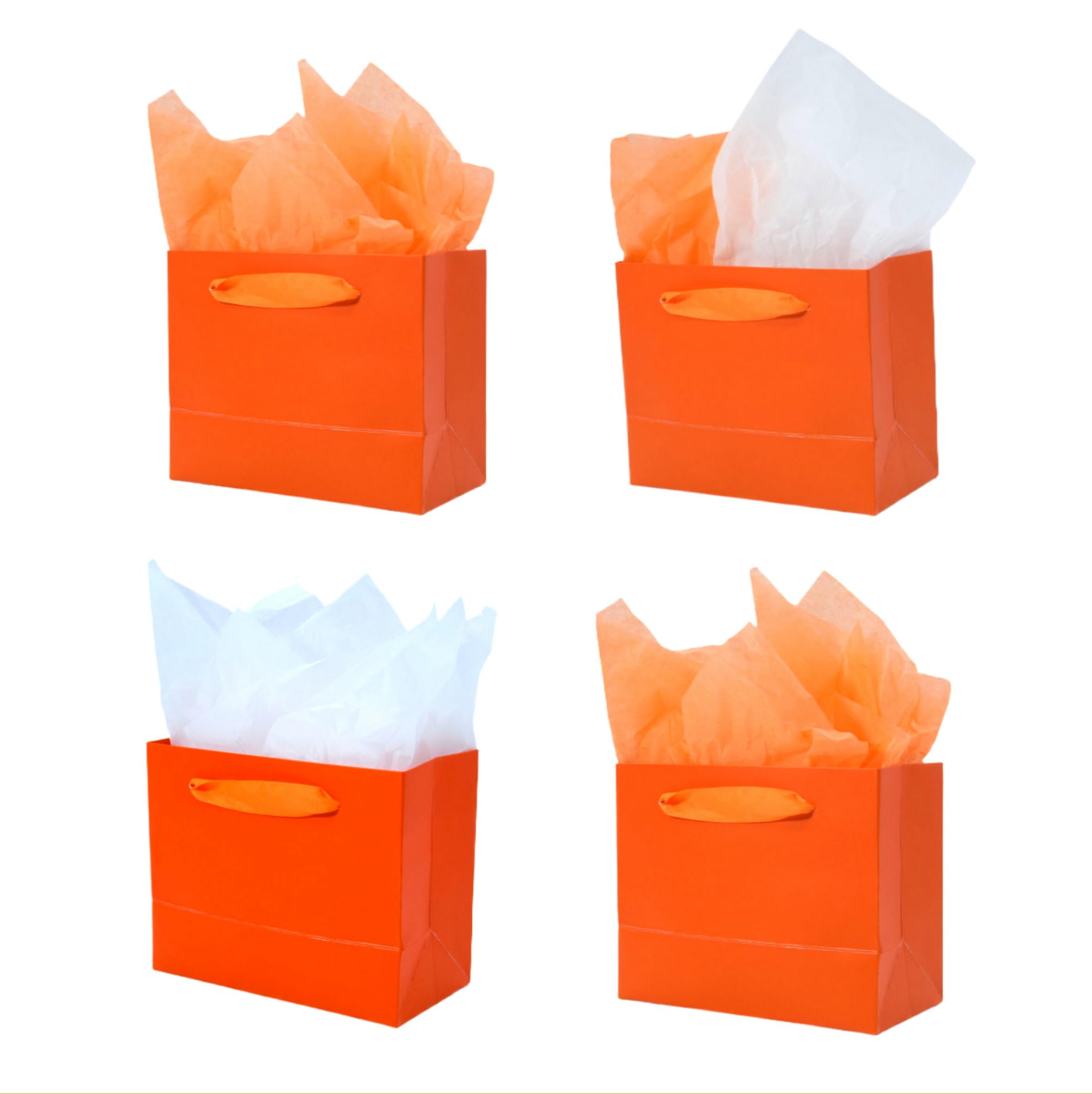 Amazon.com: JUNESHE Small Gift Bags with Handles & Tissue Paper,4 Pack ...