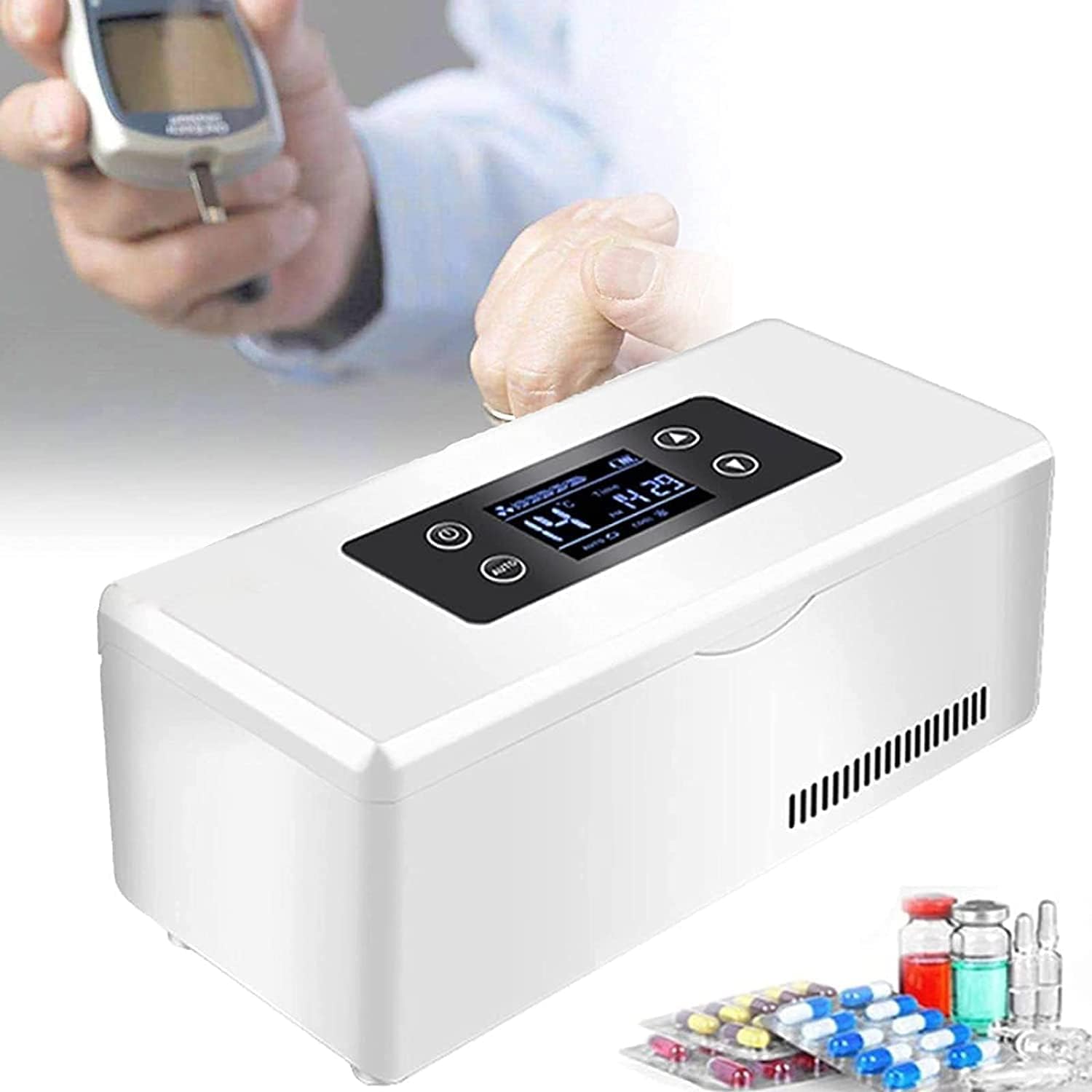 LCHER Portable Insulin Cool Box, Mini Medication Fridge with Constant ...