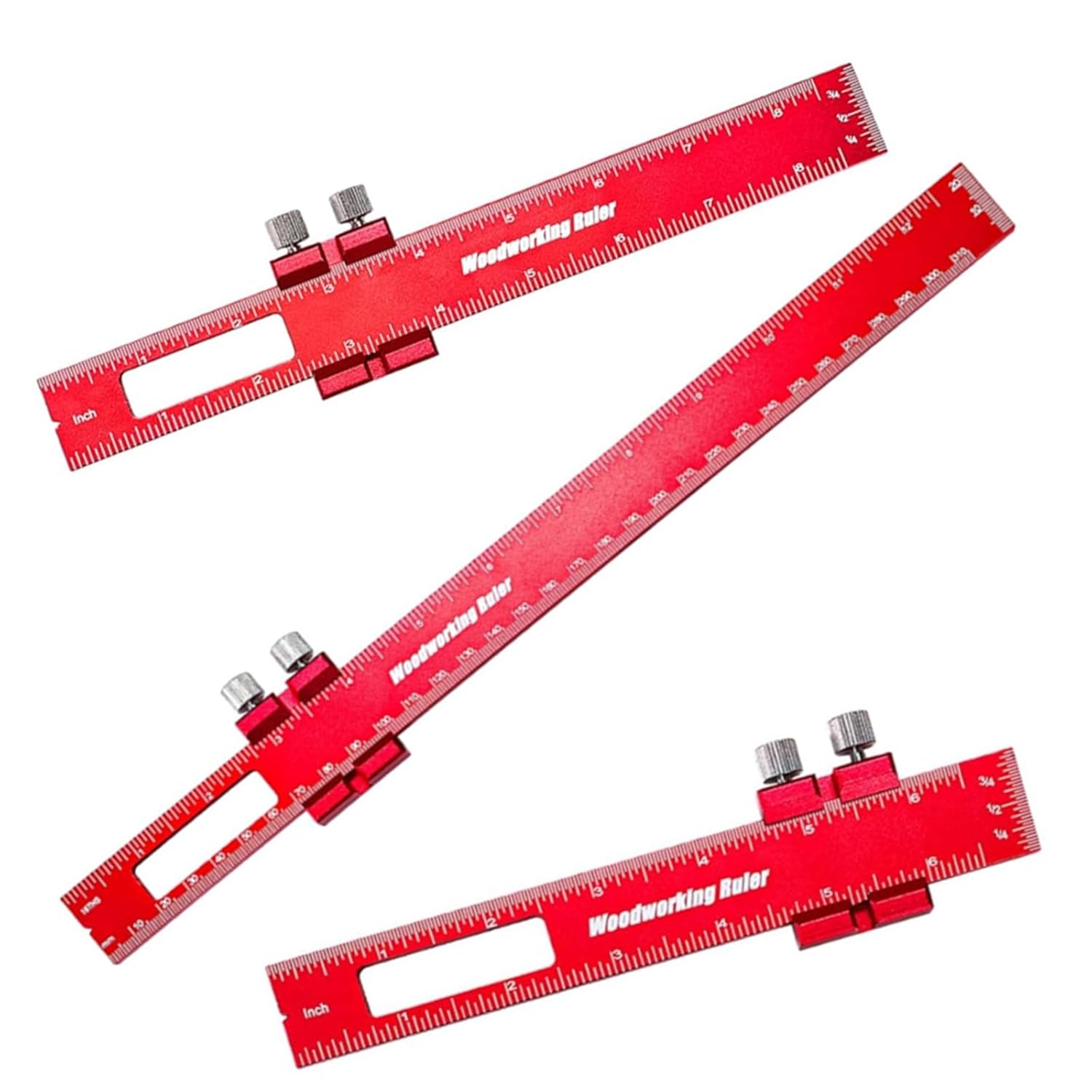 Straight Edge 3Pcs Woodworking Ruler, 6/8/12 Inch Precision Pocket ...
