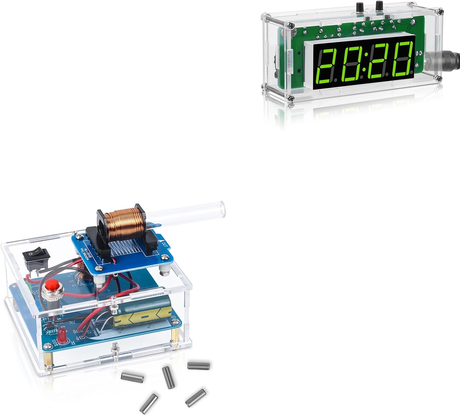 Amazon.com: MiOYOOW 4-Digit Digital DIY Clock Kit with Acrylic Shell ...