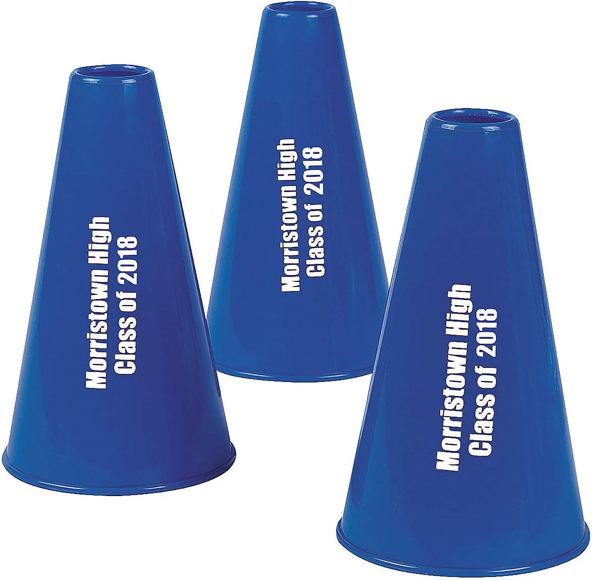 Amazon.com: Blue Personalized Megaphones - Set of 12 - Team Spirit and ...