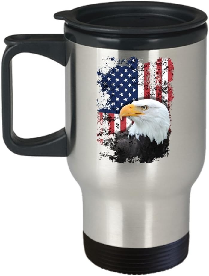 Amazon.com: Eagle Flag Travel Mug - Stainless Steel Cup : Home & Kitchen