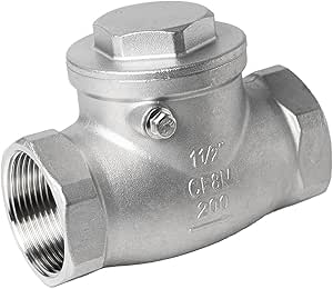 Amazon.com: 304 Stainless Steel Swing Check Valve, DN8-DN50 BSP Female ...