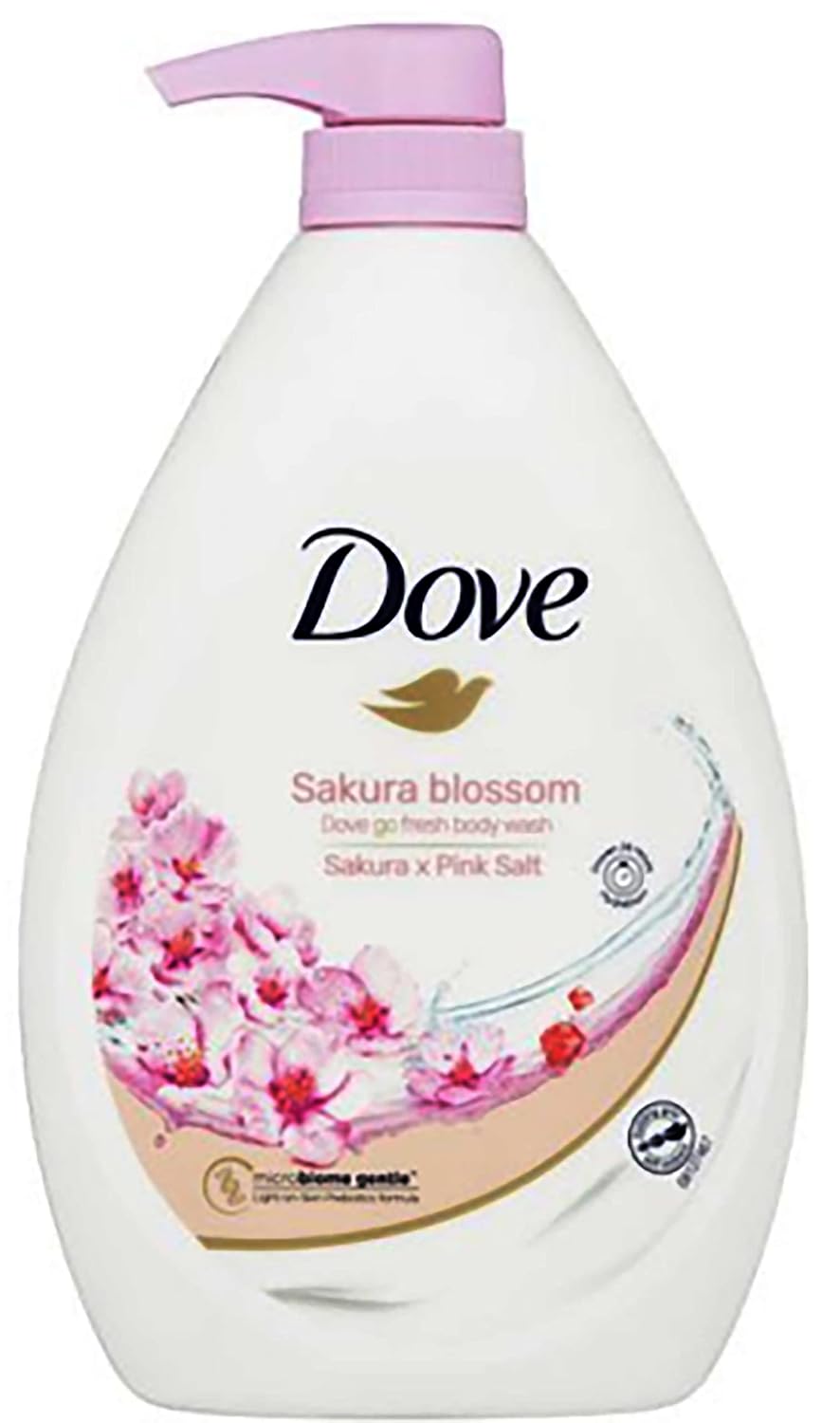 Amazon.com : Dove Body Wash Go Fresh Sakura Blossom with Pink Salt,33.8 Ounce Pump,1 item ...
