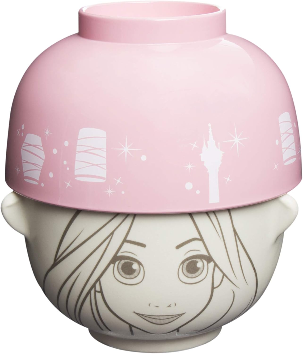 Amazon.com: サンアート Disney SAN2191-3 Rapunzel Soup Bowl & Rice Bowl Set ...