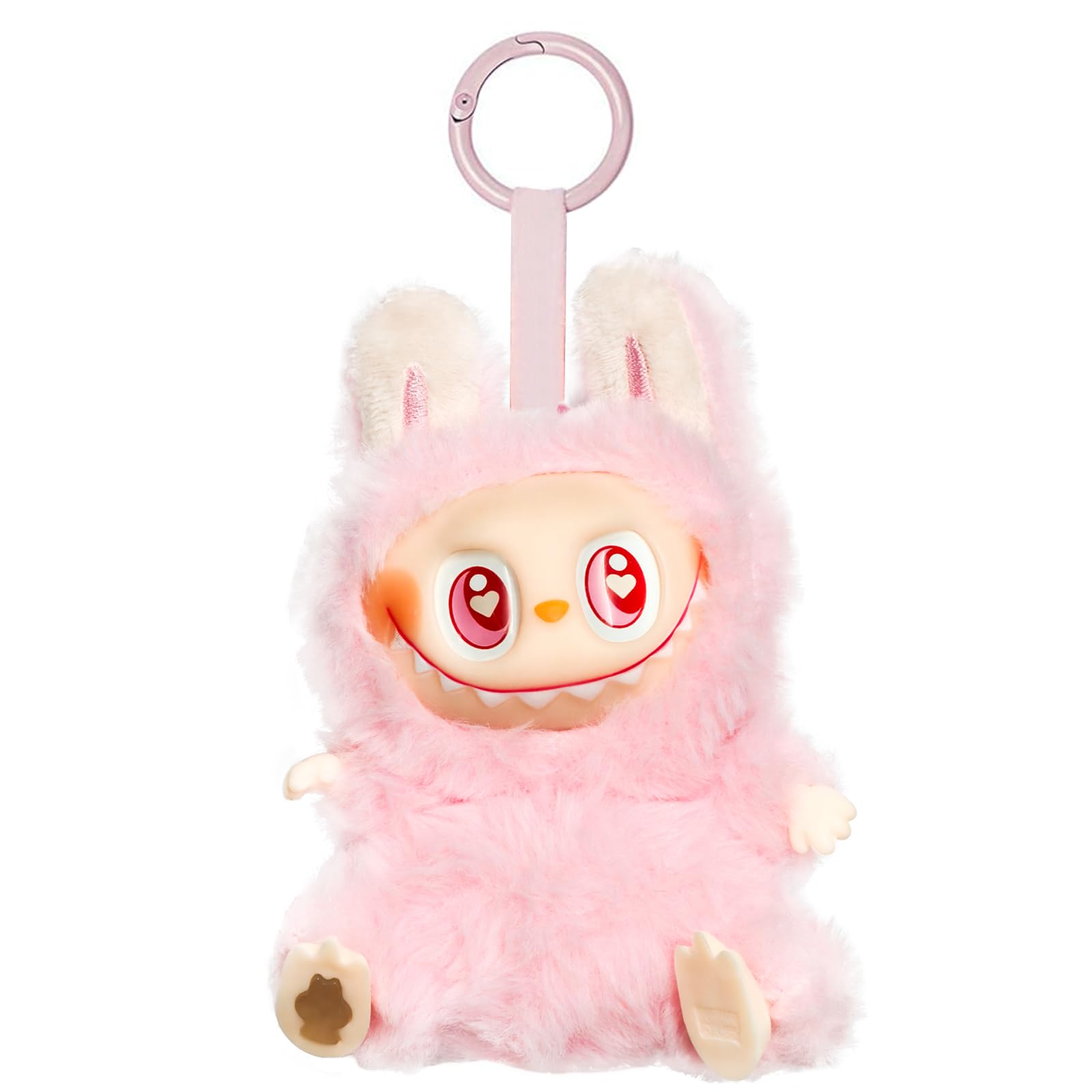 Pink LABUBU Keychain, Monster Home Decoration Collection Keychain ...