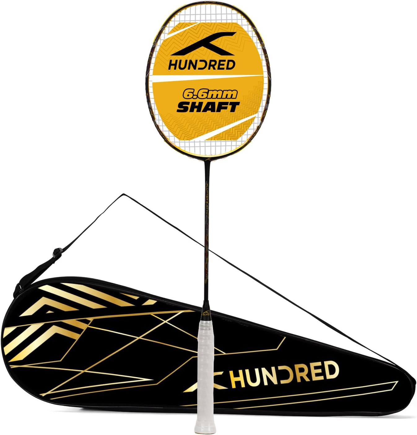 Buy HUNDRED Flutter S ATTK Carbon Fibre Strung Badminton Racket with ...